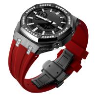 China Custom Luxury Mod Kit Silicone Band And Stainless Steel Watch Case For Casioak Ga 2100 for sale