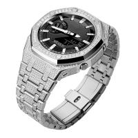 China Full Zircon Diamond Stainless Steel Watch Case And Band For Casio Ga2100 Replacement for sale