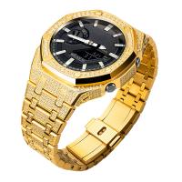 China Full Zircon Diamond Stainless Steel Watch Case And Band For Casio Ga2100 Replacement for sale