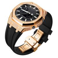 China Fit For For Casio Ga2100 G Shock Luxury Stainless Steel Full Diamond Zircon Watch Case for sale