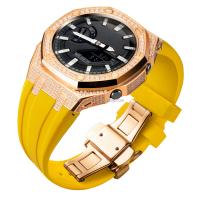 China Fit For For Casio Ga2100 G Shock Luxury Stainless Steel Full Diamond Zircon Watch Case for sale