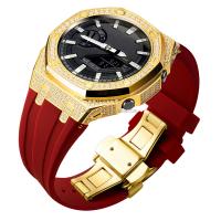 China Fit For For Casio Ga2100 G Shock Luxury Stainless Steel Full Diamond Zircon Watch Case for sale