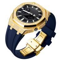 China Fit For For Casio Ga2100 G Shock Luxury Stainless Steel Full Diamond Zircon Watch Case for sale
