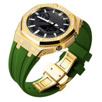 China Luxury Ga2100 5Th Generation Full Diamond Watch Case Rubber Strap Resin Watch Band Kit for sale