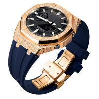 China Luxury Ga2100 5Th Generation Full Diamond Watch Case Rubber Strap Resin Watch Band Kit for sale