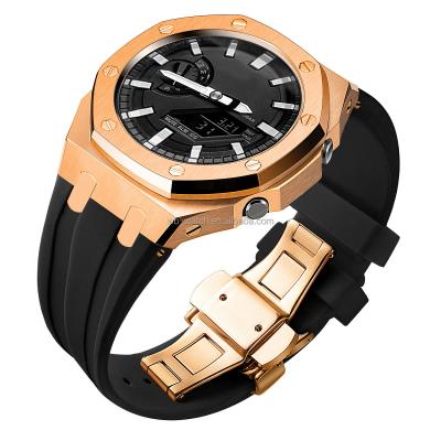 China GA2100 Rubber Strap Metal Bezel Parts Accessories Watch Mod Kit Stainless Steel Case for Casio GA2100 G Shock for sale
