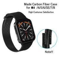 China Made Luxury Carbon Fiber Case for Apple Watch /4/5/6/SE/7/8 High Customer Satisfaction for sale
