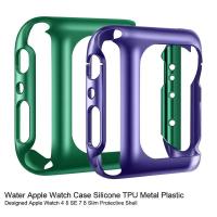 China Water Resistance 30m Apple Watch Case Silicone TPU Metal Plastic Designed Apple Watch 4 5 6 SE 7 8 Slim Protective Shell for sale