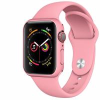 China Pink Apple Watch Case Shock Absorption Designed To Fit Apple Watch 4 5 6 SE 7 8 Protective Impact Resistant Cover for sale