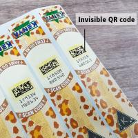 China Durable Custom Security Stickers Waterproof Vinyl Rectangle Barcode Glossy Finish for sale