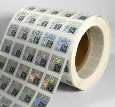 China Paper / Vinyl / PET Security Label Stickers Strong Adhesive Waterproof Tamper Proof for sale