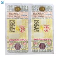 China Permanent Adhesive Holographic Security Stickers Customized Anti Counterfeiting for sale