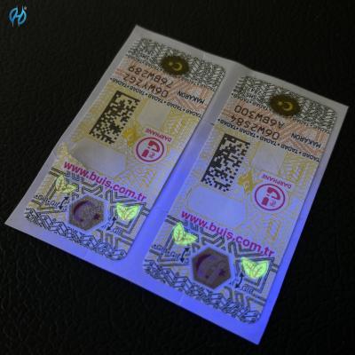 China Offset Printing Holographic Security Stickers Glossy/Matt Surface Permanent Adhesive for sale