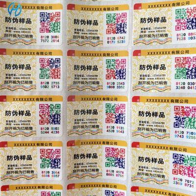 China Mozambique Tax Stamp Duty Bronzing Fluorescent Sticker Printing Label for sale
