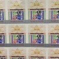 China Customizable CMYK/Pantone Security Sticker Rolls In Various Thicknesses for sale