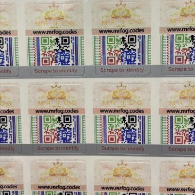 China Customizable CMYK/Pantone Security Sticker Rolls In Various Thicknesses for sale