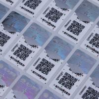 China Customizable Self Adhesive Security Labels with Hidden Message and Various Sizes Available in Carton Packaging for sale