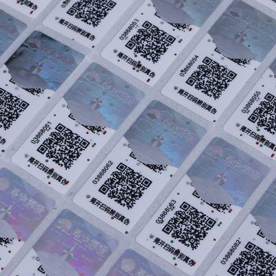 China Customizable Self Adhesive Security Labels with Hidden Message and Various Sizes Available in Carton Packaging for sale