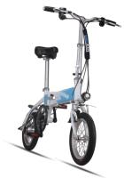 China Blue Foldable Electric Bike Adult City Electric Push Bike With Li - Ion Battery for sale