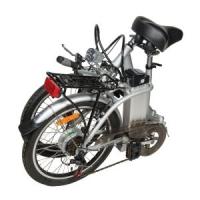China Silver Electric Folding Bike Lightweight Adjustable Two Wheel Electric Bike for sale