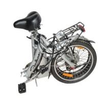 China Silver Electric Folding Bike Lightweight Adjustable Two Wheel Electric Bike for sale