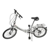 China Silver Electric Folding Bike Lightweight Adjustable Two Wheel Electric Bike for sale
