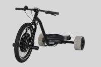 China 500W Kart Shape Drift Electric Tricycles / Black Motorized Tricycles For Adults for sale