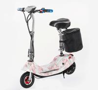 China 24V 250W White Fold Away Electric Scooter 2 Wheel Folding Power Scooter for sale