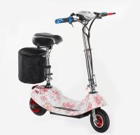 China 24V 250W White Fold Away Electric Scooter 2 Wheel Folding Power Scooter for sale