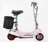China 24V 250W White Fold Away Electric Scooter 2 Wheel Folding Power Scooter for sale