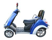 China Comfortable 4 Wheel Power Scooters Blue Battery Operated Scooter  Max. Speed 10km/h for sale