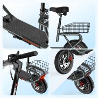 China 12-inch Foldable Electric Scooter with Front & Rear Dual Suspension, Rear Seat & Cargo Basket for Commuting & Shopping for sale