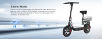 China 12-inch Foldable Electric Scooter with Front & Rear Dual Suspension, Rear Seat & Cargo Basket for Commuting & Shopping for sale