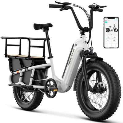 China 7 Speed Electric Cargo Bike with 250W 48V  Mountain Ebike Motor Fat Tire Battery Disc Brake System for sale