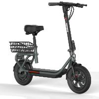 China 12-inch Foldable Electric Scooter with Front & Rear Dual Suspension, Rear Seat & Cargo Basket for Commuting & Shopping for sale