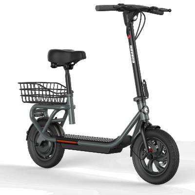 China 12-inch Foldable Electric Scooter with Front & Rear Dual Suspension, Rear Seat & Cargo Basket for Commuting & Shopping for sale