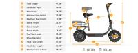 China 12-inch Foldable Electric Scooter with Front & Rear Dual Suspension, Rear Seat & Cargo Basket for Commuting & Shopping for sale