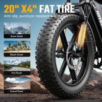 China EU Stock 20 Inch Fat Tire E Bike 48V 15AH Electric Bike Vintage Off-Road E-Bike Hydraulic Disc Brakes E Bike for sale