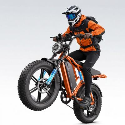 China Teens Fat Tire Ebike 1500W Fatbike Full Suspension Electric Mountain Bike with Steel Frame Speed Sensor Hydraulic Disc Brakes for sale