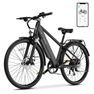 China M614 36V 26-Inch Men's Electric City E-Bike Factory Direct 750 Watt Motor Power 36V Sensor Smart Road Bike with 7 Speed for sale