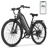 China TST C624 26'' City Ebike Electric Urban Leisure Bicycle for Adult 36v Electric Hybrid Bike Electric City Bike with Bluetooth App for sale