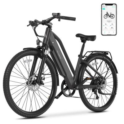 China TST C624 26'' City Ebike Electric Urban Leisure Bicycle for Adult 36v Electric Hybrid Bike Electric City Bike with Bluetooth App for sale