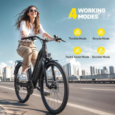 China TST C624 26'' Frame 5 Modes 7 Speed 32-37km/h Electric City Bike High Speed Brushless Pedal-Assist Digital Charging 36V Lithium for sale