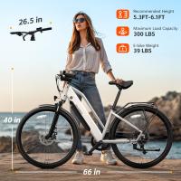 China TST C624 500W/750W Motor Adults Electric City Bike 36V/10.4Ah Removable 37km/h 7-Speed City Ebike 26