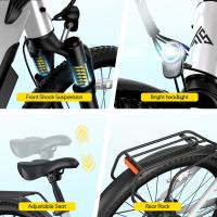 China TST C624 500W/750W Motor Adults Electric City Bike 36V/10.4Ah Removable 37km/h 7-Speed City Ebike 26