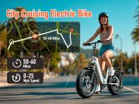 China For TST  750w Full Suspension Electric Bicycle 48V 15Ah Integrated Battery All Terrain  Fat Tire Folding Ebike for sale