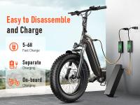 China For TST  750w Full Suspension Electric Bicycle 48V 15Ah Integrated Battery All Terrain  Fat Tire Folding Ebike for sale