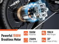 China For TST  750w Full Suspension Electric Bicycle 48V 15Ah Integrated Battery All Terrain  Fat Tire Folding Ebike for sale