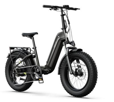 China Electric Folding Bike 48V 750W 20x4.0 Fat Tire E-bike Lockable Suspension  Urban Foldable Bicycle for sale