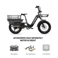 China Electric Long Tail Cargo Bike for Family & Kids, 2-3 Child Seats, Urban Grocery Transport Large Capacity Foldable, Pedal Assist for sale